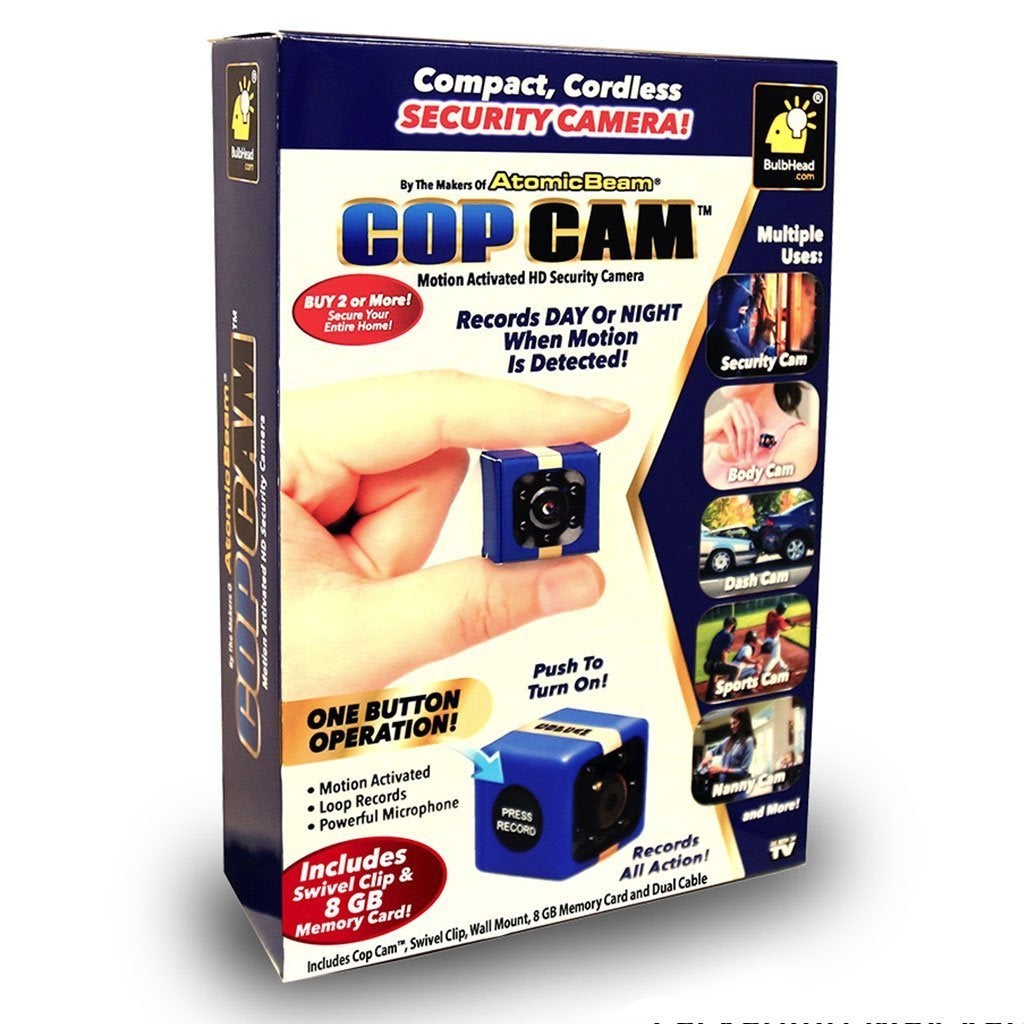 Cop Cam by Atomic Beam | Mini Dash Camera | BulbHead – International ...