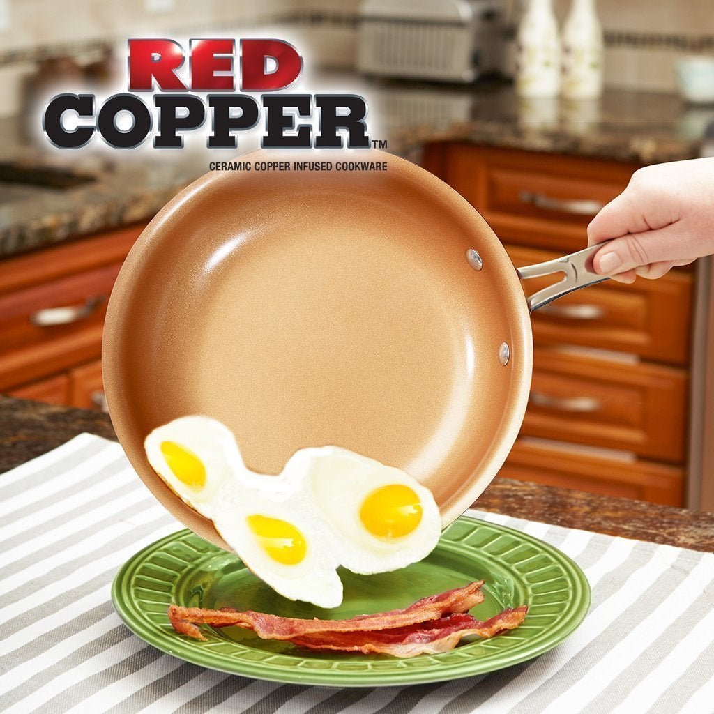 Red Copper Pan | Original Ceramic Non-Stick Red Copper Pan – BulbHead ...